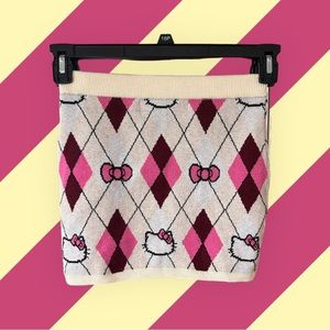 Hello Kitty | Skirts | Hello Kitty X Forever 2 Argyle Pink White Mini ...